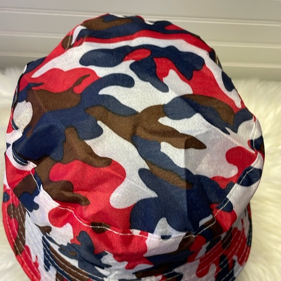 Xoxo, Carly | Accessories | Red Camouflage Reversible Bucket Hat | Poshmark